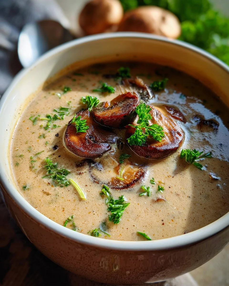 Cremige Champignonsuppe – ganz einfaches Rezept