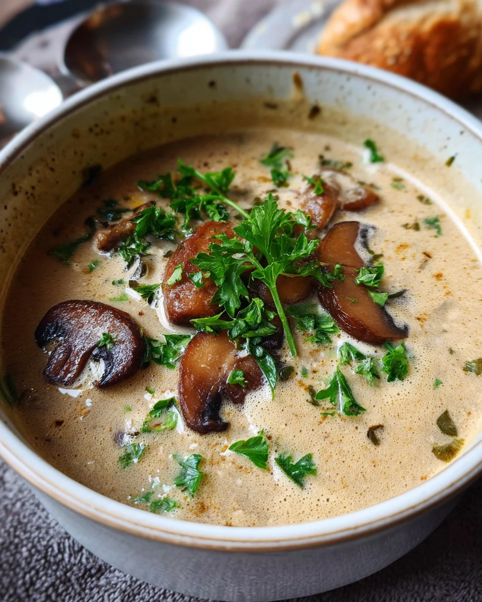 Cremige Champignonsuppe – ganz einfaches Rezept